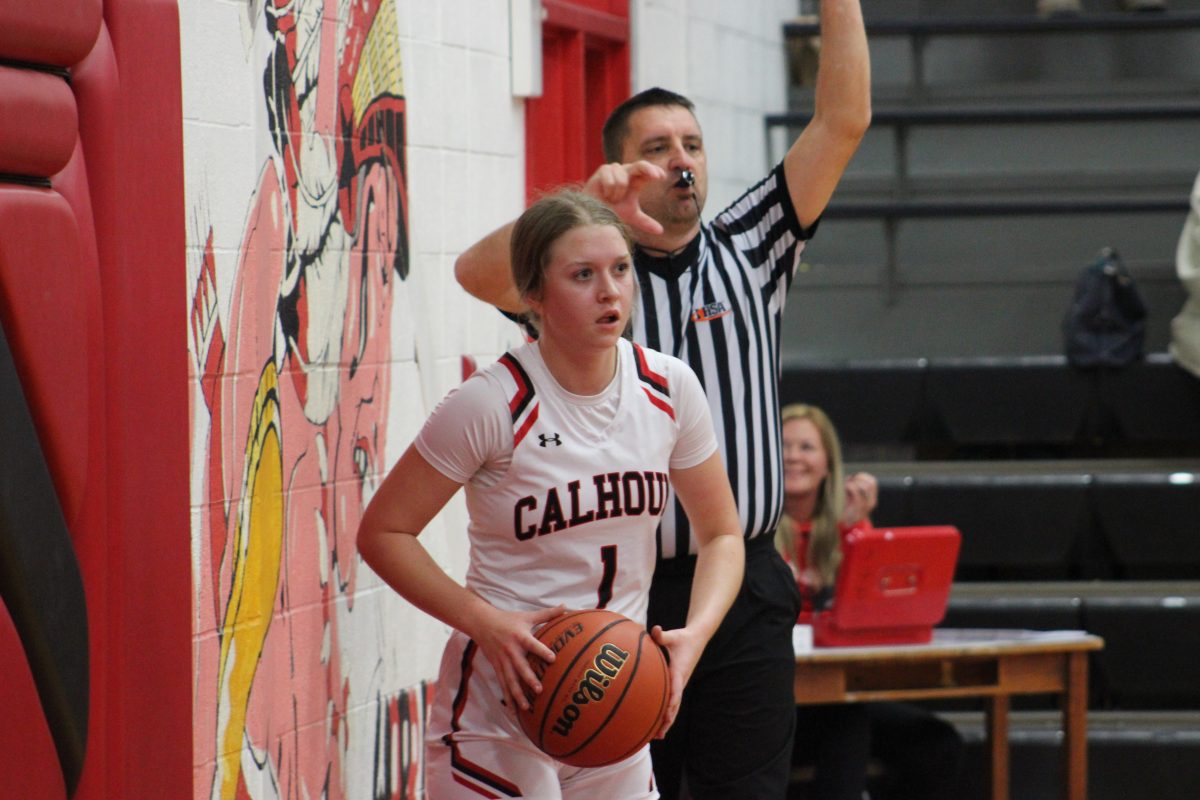 Lila Simon looks for a pass in Wednesday’s home match against the Brown ...
