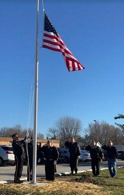 Dedication ceremony at WHNR for flag and pole – River County News